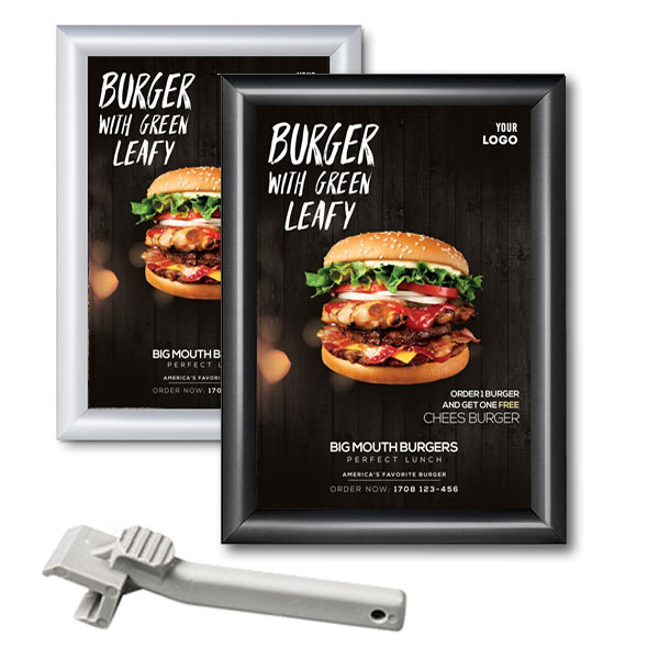 Buy 25mm Tamperproof Snap Frames White Light Display